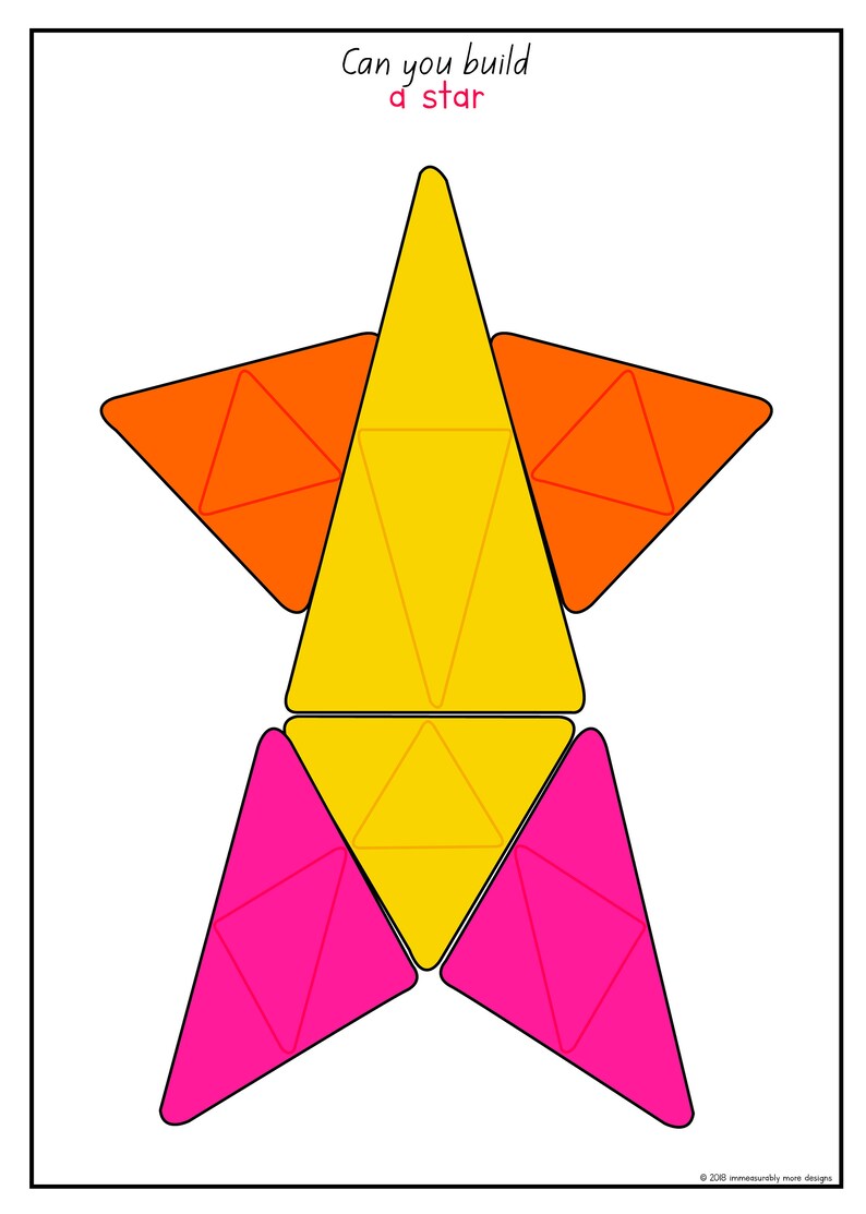 Set of 12 Magnetic Tile Patterns; Math Patterns; Magnatiles; Play Mags ...