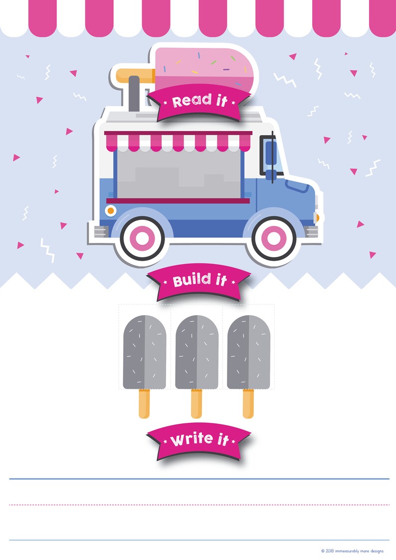 Ice Cream Read It! Build It! Write It! CVC, Cvce & Sight Word Game ...