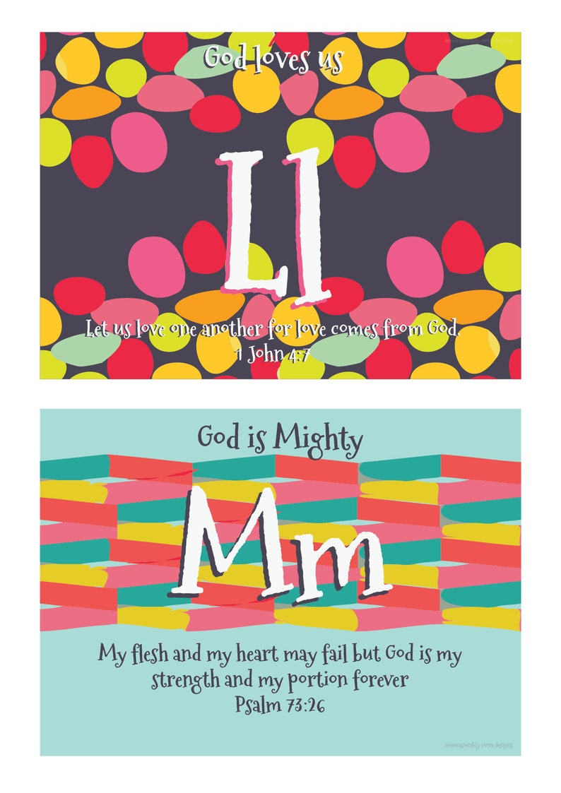 ABC Memory Verse Cards, 5x7 Inches, Characteristics of God, 27 Cards ...