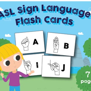 ABC Sign Language Flash Cards, Letter and A4 Size - Etsy
