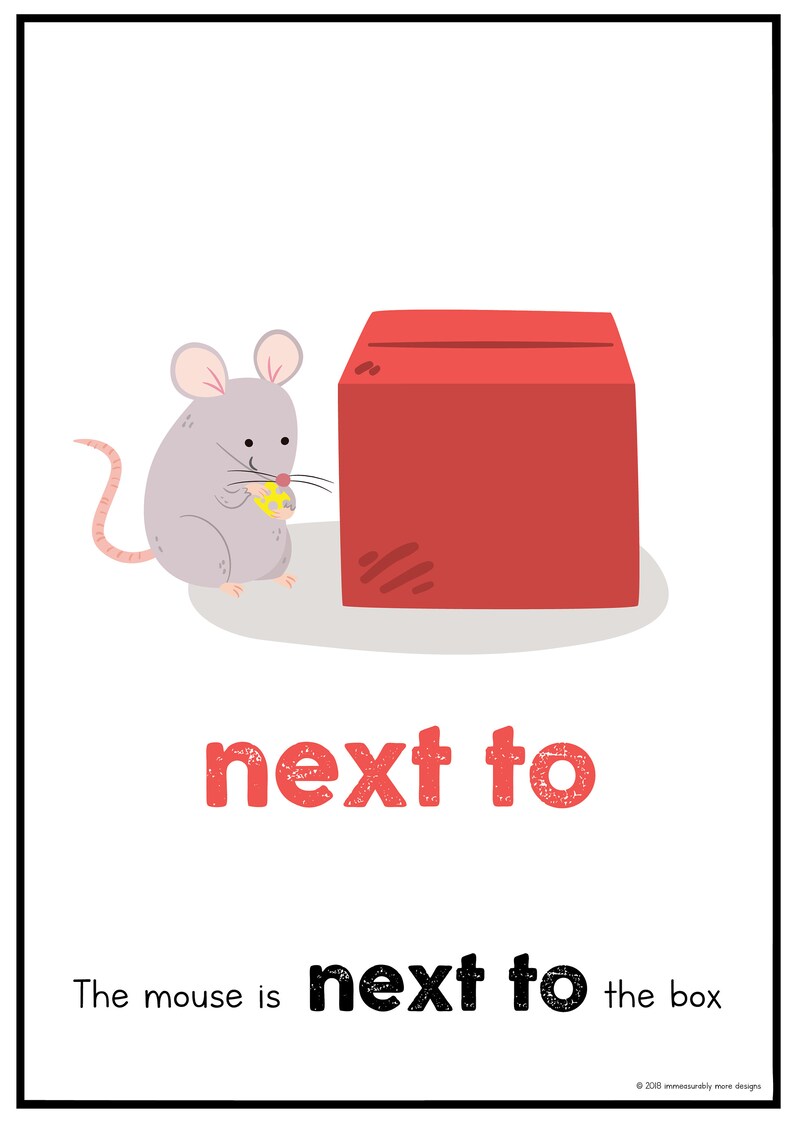 Prepositional Flash Cards, Preschool, Kindergarten Classroom, Home ...