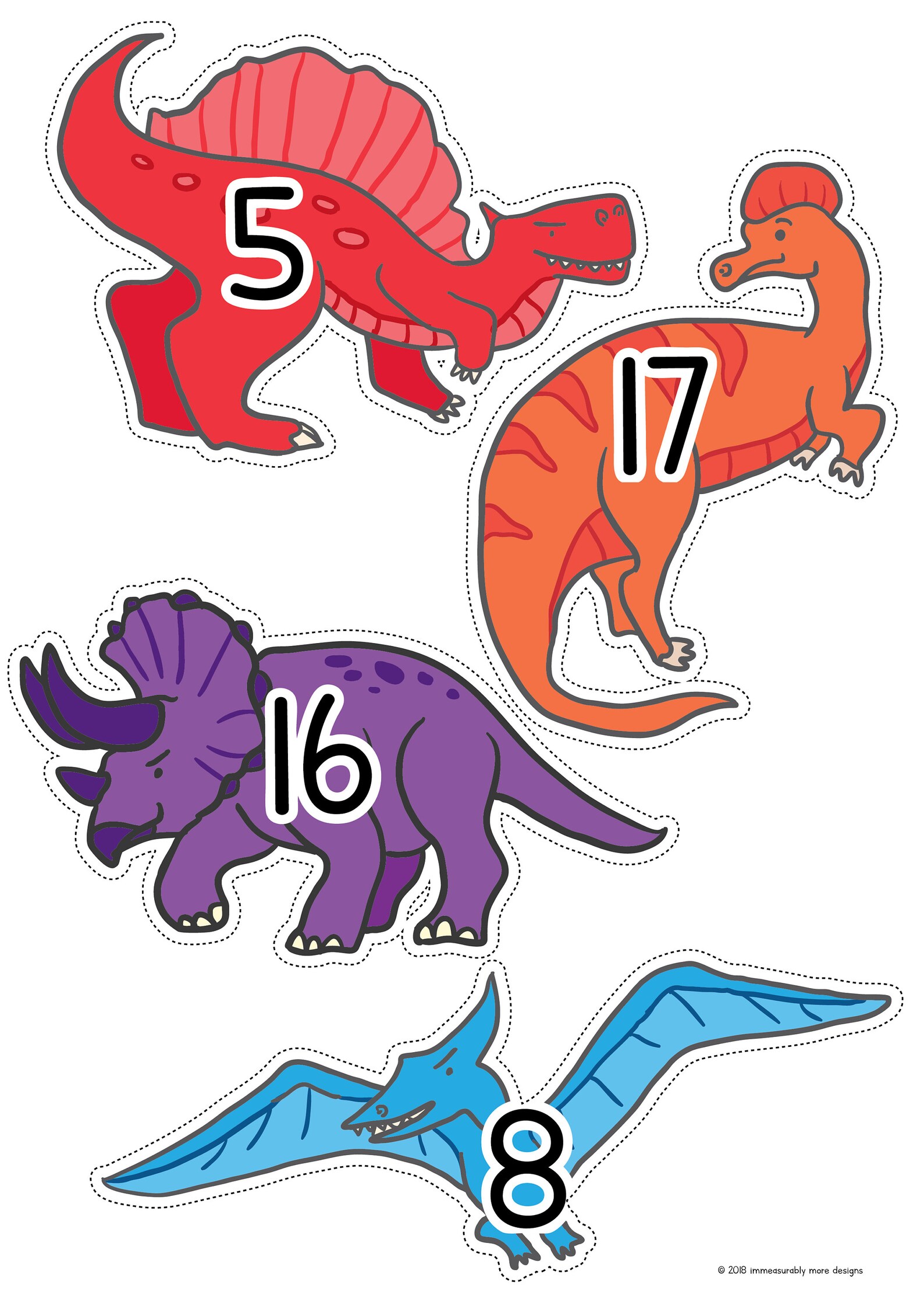 Dinosaur Alphabet, Numbers 1-20, Shapes, Dino Game, Preschool ...