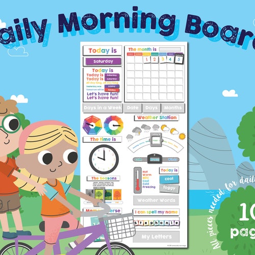 Daily Morning Circle Time Board EDITABLE Pre/kinder - Etsy Ireland