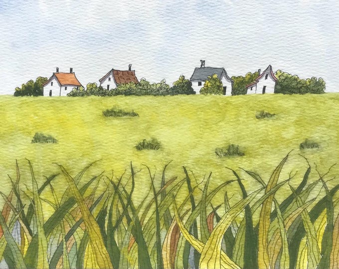 Original Watercolor Painting Line and Wash Painting 6x8 - Etsy