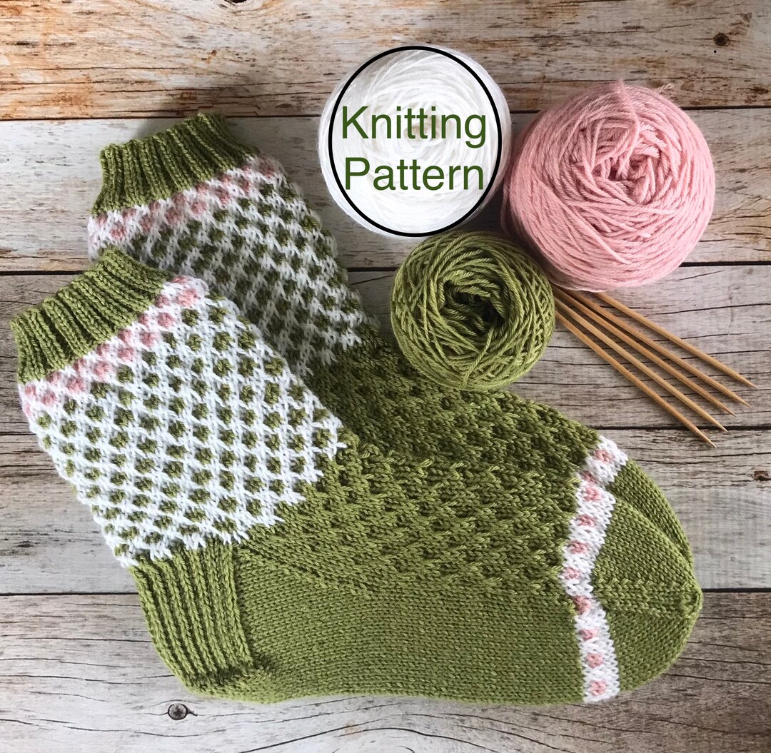 Thistle Blossom Sock Knitting Pattern - Etsy