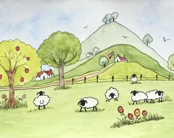 Original Watercolor Painting. Line and Wash. 6x9 Unframed. - Etsy