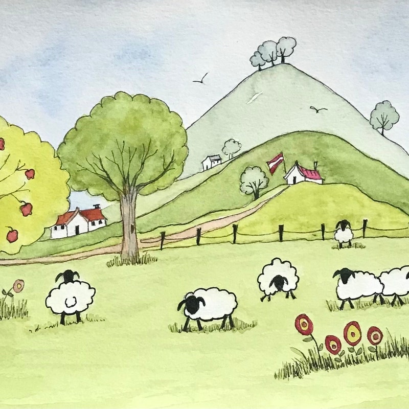 Line and Wash Art - Etsy