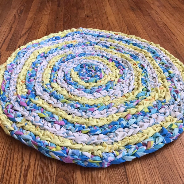 Round Rag Rug - Etsy