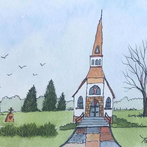 Line and Wash Art - Etsy