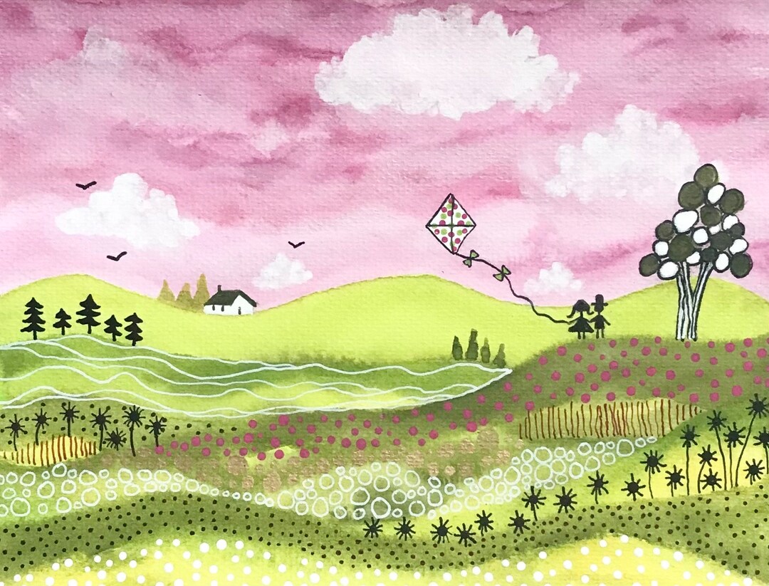 Original Watercolor Painting Line and Wash Painting 6x8 - Etsy