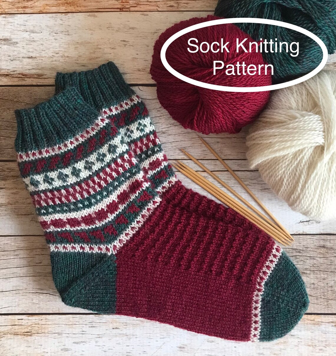 The Dickens Sock Knitting Pattern - Etsy