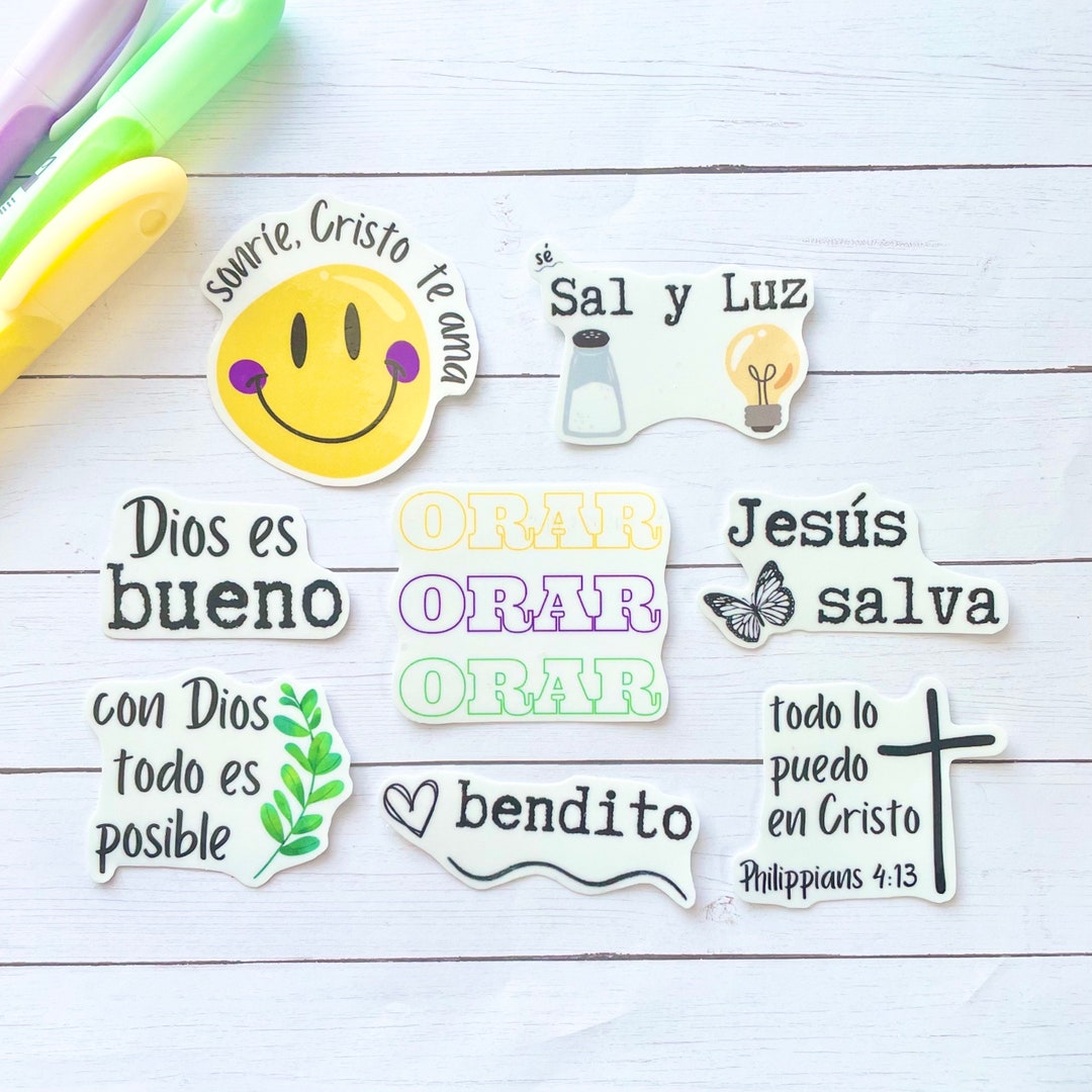 Christian Spanish Stickers Spanish Stickers Faith Stickers Laptop ...