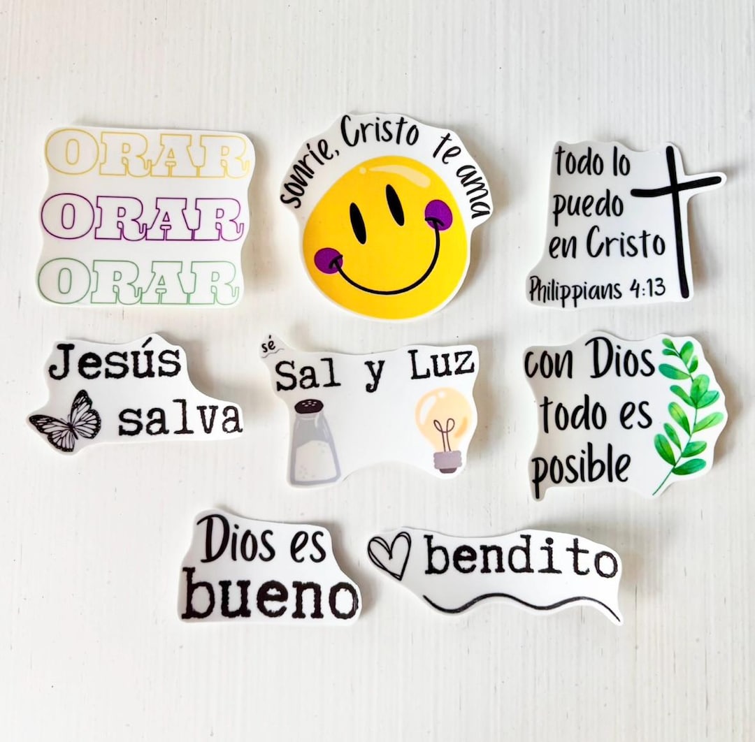 Christian Spanish Stickers | Spanish Stickers | Faith Stickers | Laptop ...
