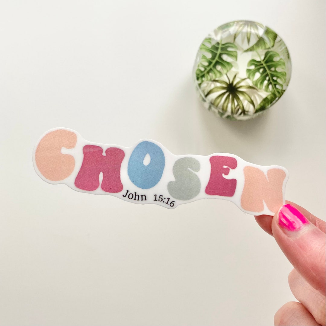Chosen Christian Sticker | Waterproof Sticker | Faith | Bible | Tumbler ...