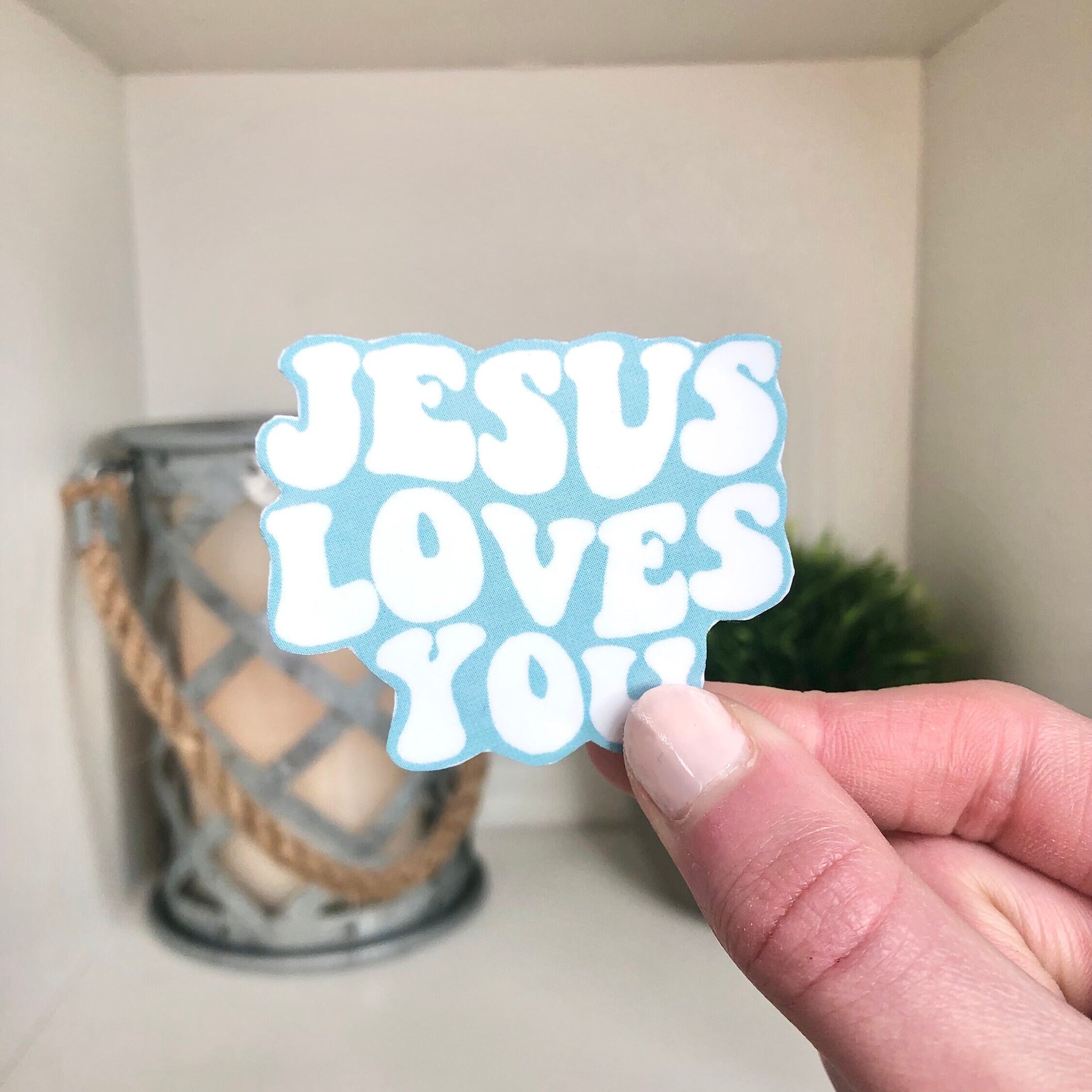 Christian Jesus Loves You Sticker Waterproof Journal Faith Sticker ...