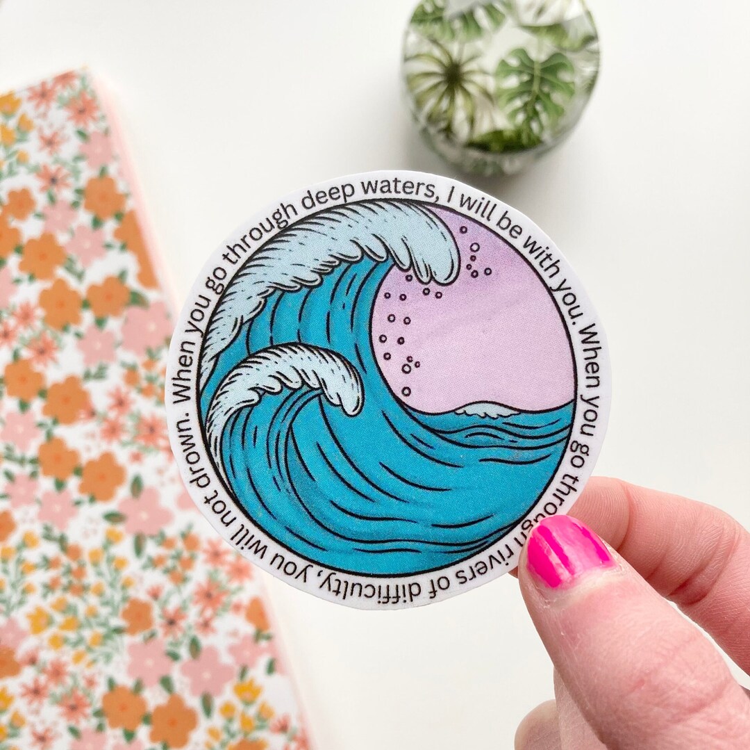 Christian Wave Sticker | Waterproof | Journal | Faith Sticker ...