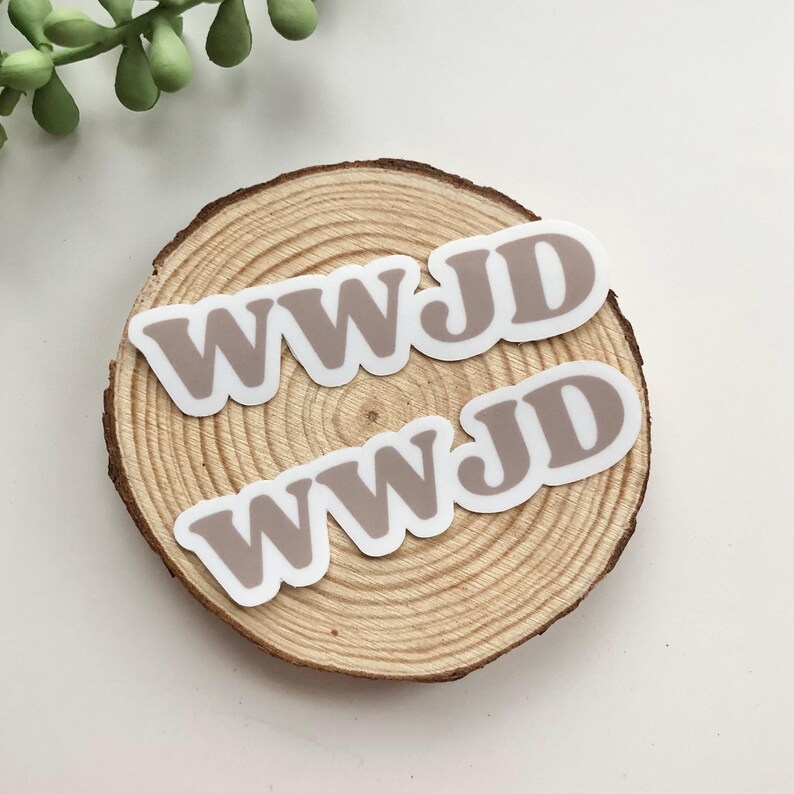 WWJD Sticker: Waterproof Vinyl Decal for Laptop, Tumbler - Etsy