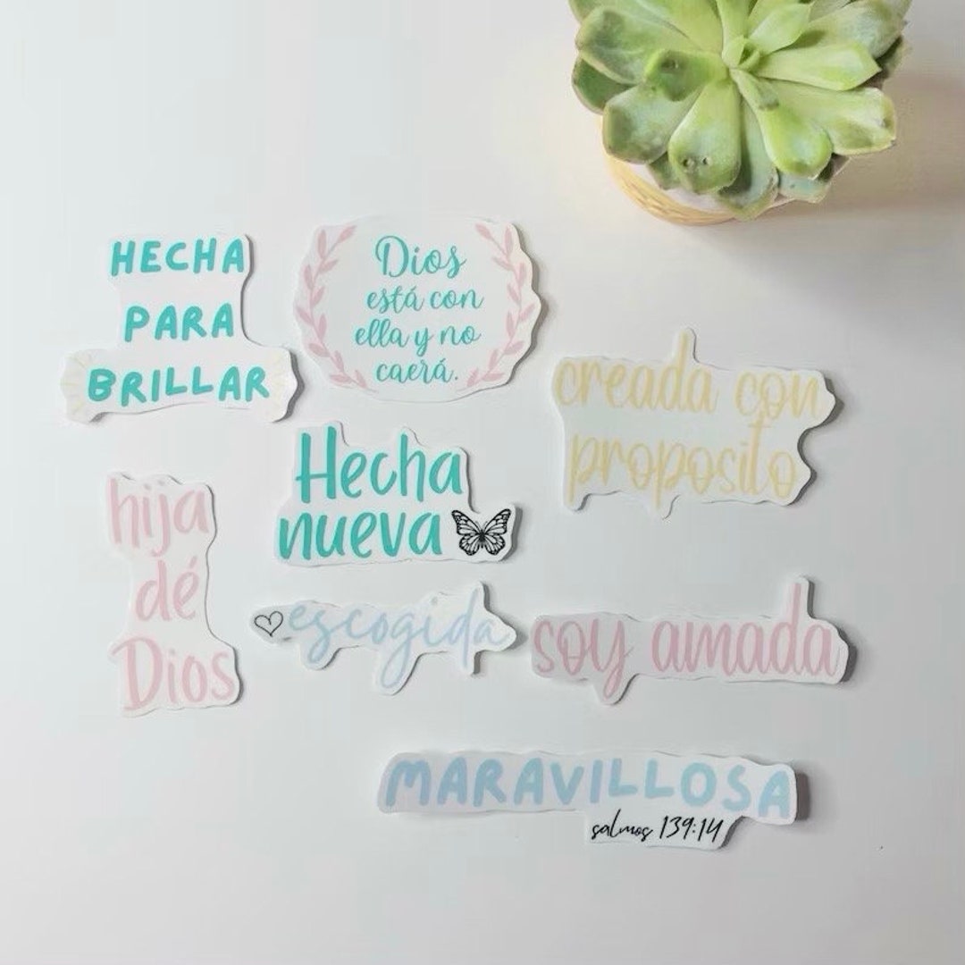 Christian Spanish Stickers | Pastel | Bible Stickers | Journal ...