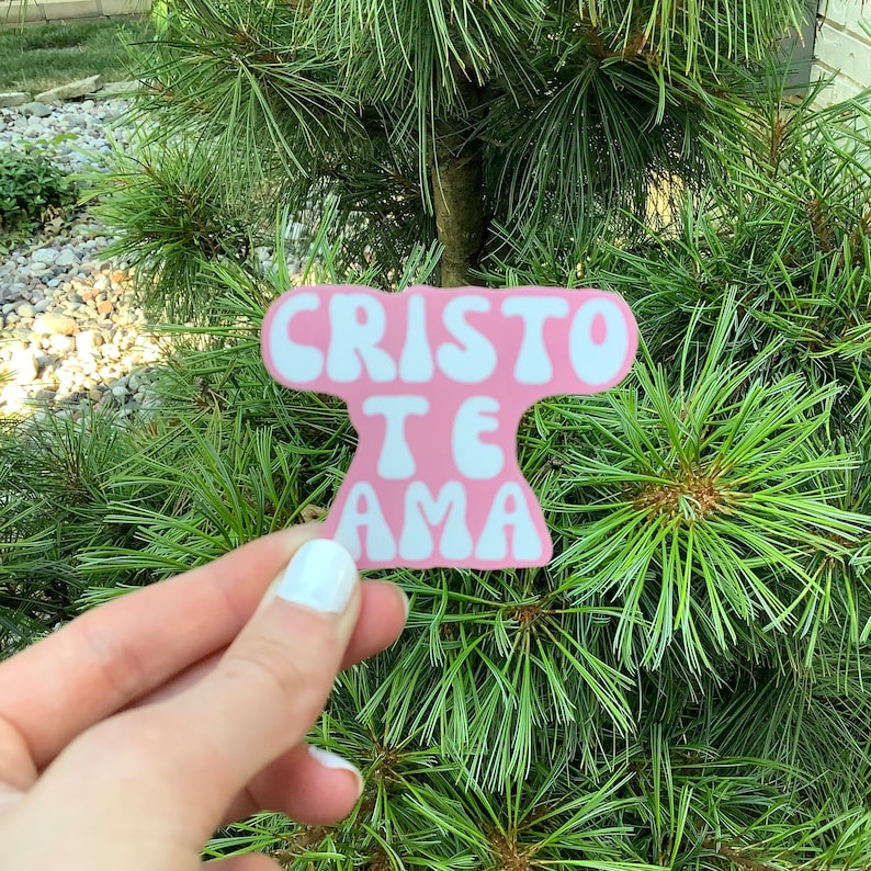 Christian Cristo Te Ama Sticker | Waterproof | Journal | Faith Sticker ...