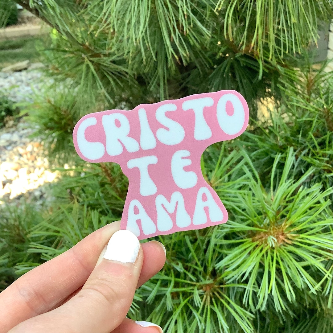 Christian Cristo Te Ama Sticker | Waterproof | Journal | Faith Sticker ...