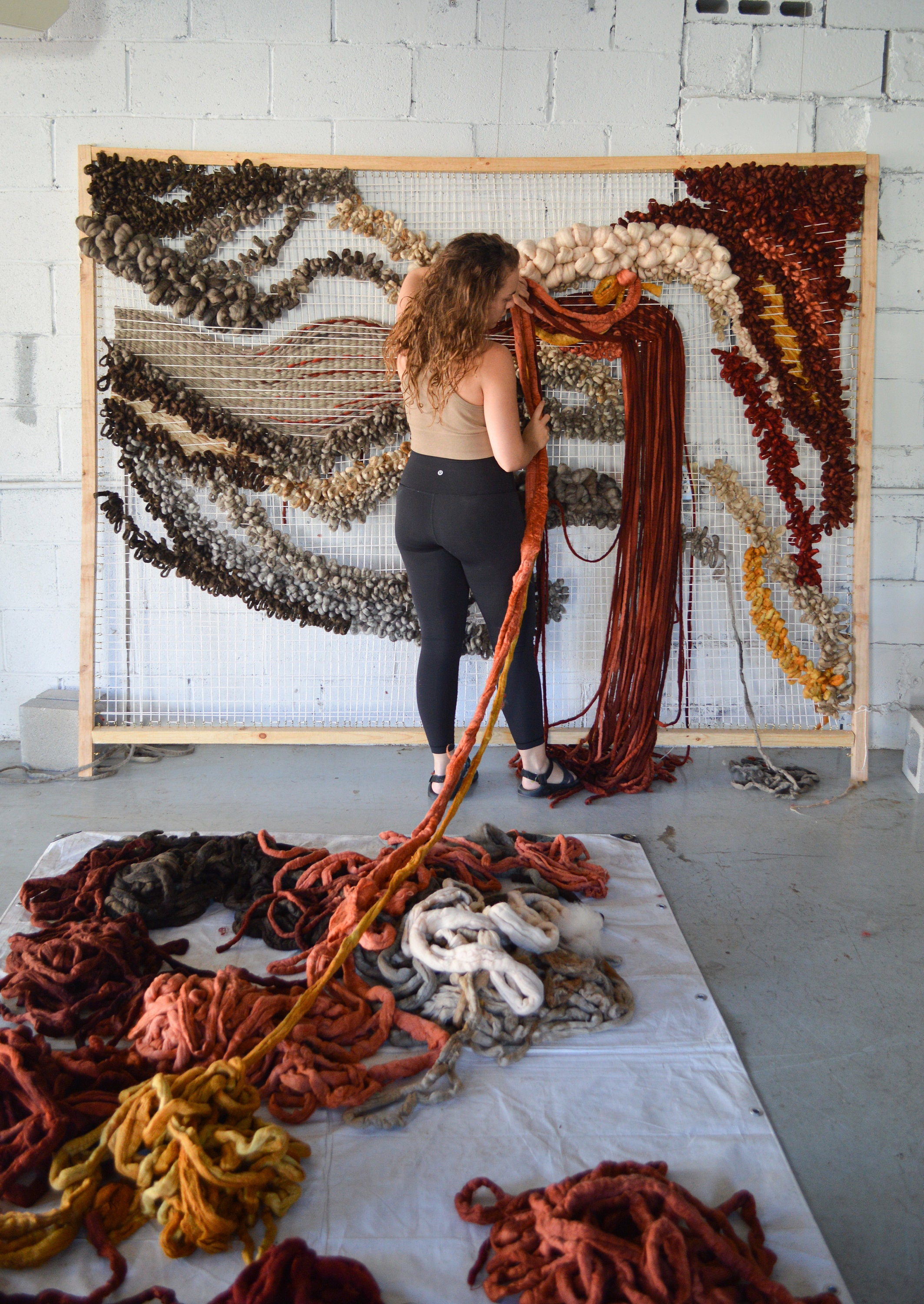 Sculptural Fiber Installation – Extra Large Wool Wall Art ...
