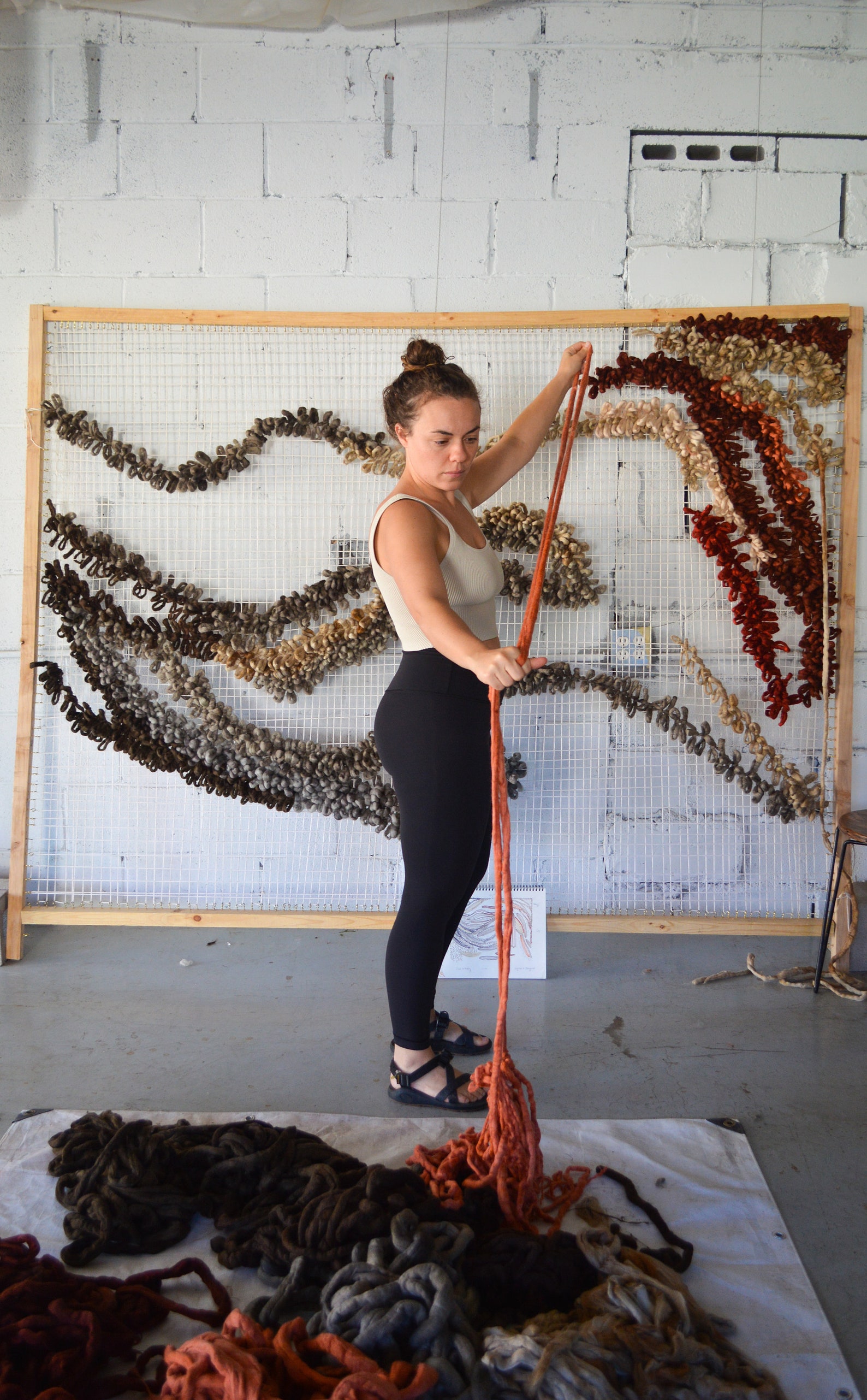 Sculptural Fiber Installation – Extra Large Wool Wall Art ...