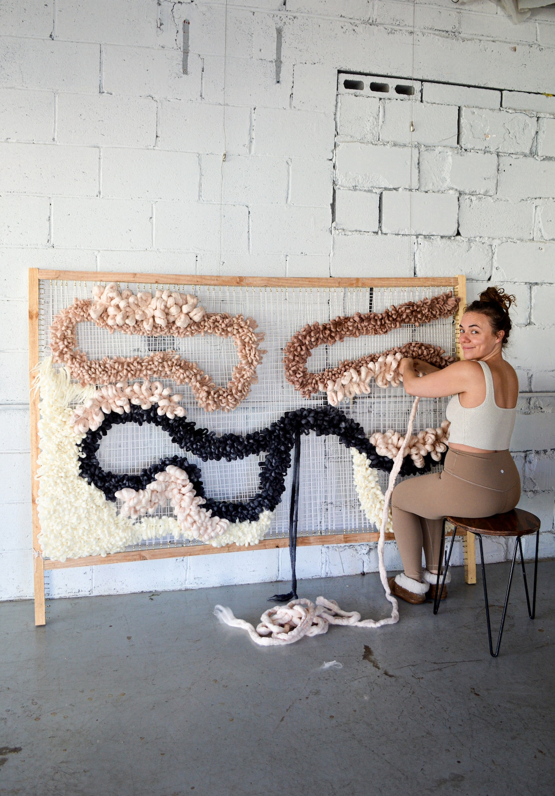 Contemporary Fabric WEAVING WALL HANGING for Room Decor - Modern Woven ...