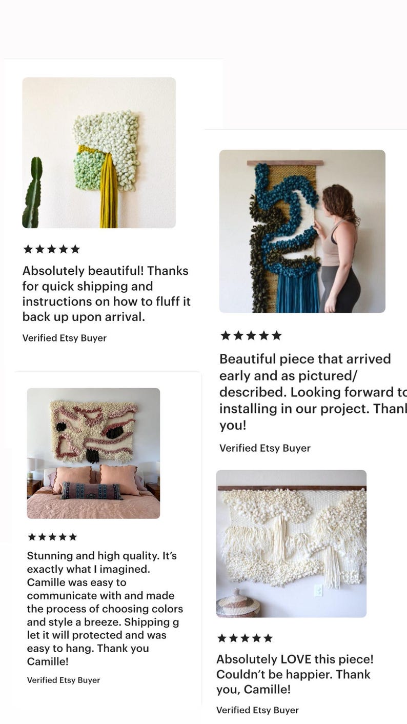 Contemporary Fiber Wall Sculpture – Abstract Wool Artwork in Warm ...