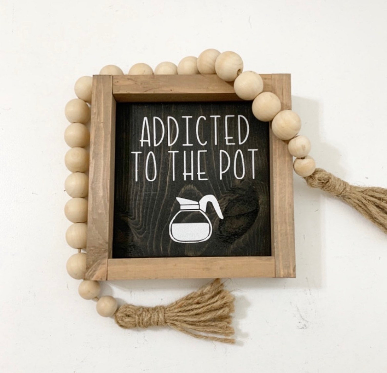 Addicted To The Pot Pot Head Handmade Wood Sign Coffee | Etsy