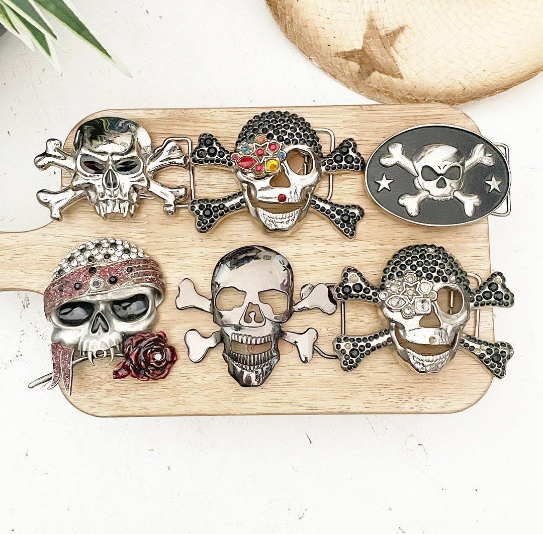 Vintage Skull & Crossbones Belt Buckles | Motorcycle Riding | Skullhead ...