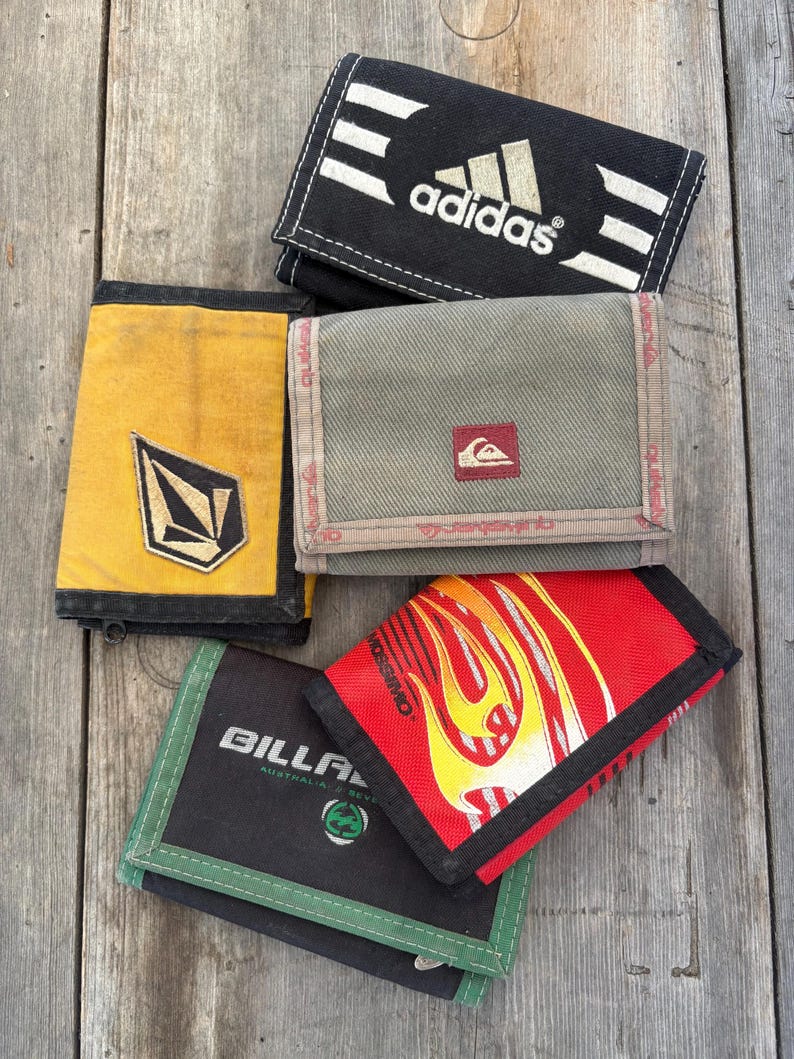 Vintage Y2K Surf Style Trifold Wallets | Quiksilver, Adidas, Mossimo ...