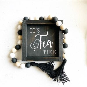 It's Tea Time Handmade Wood Sign | Farmhouse | Tea Drinker | Rae Dunn ...