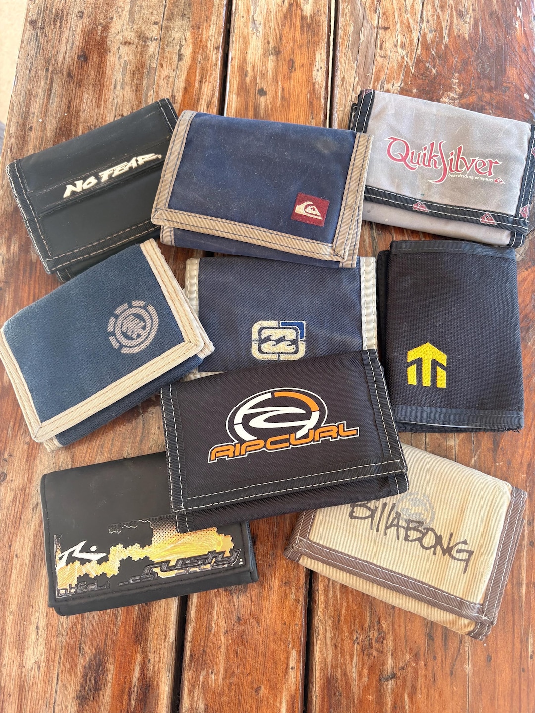 Vintage Y2K Surf Style Trifold Wallets | Quiksilver, Element, Rusty ...