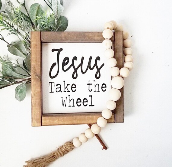 Jesus Take the Wheel Handmade Wood Sign Country Music Lyrics - Etsy