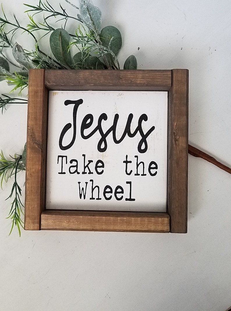 Jesus Take the Wheel Handmade Wood Sign Country Music Lyrics | Etsy