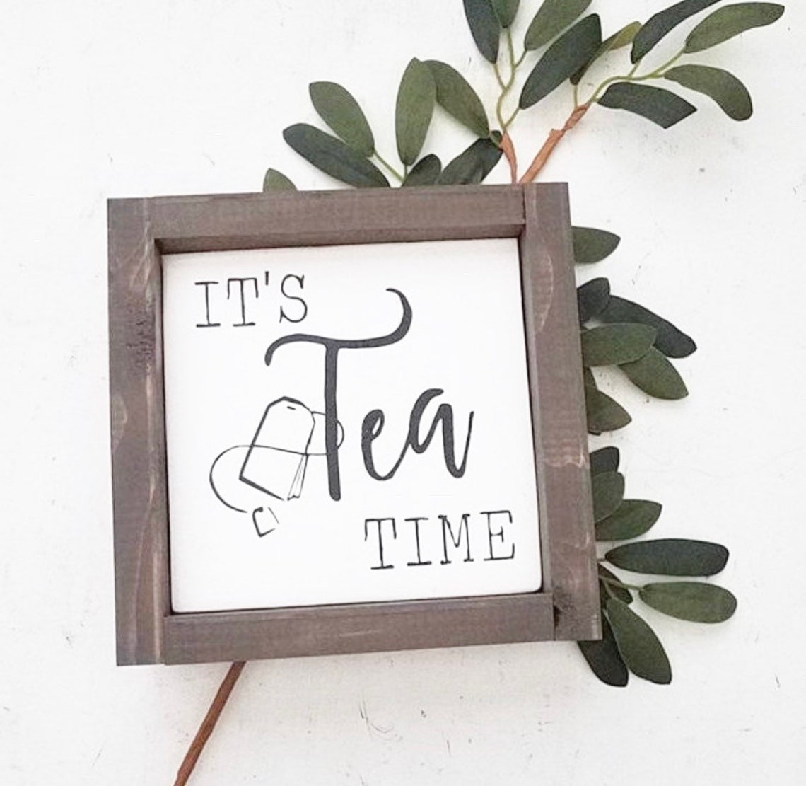 It's Tea Time Handmade Wood Sign Farmhouse Tea Drinker | Etsy