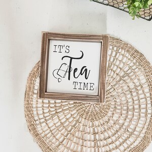 It's Tea Time Handmade Wood Sign Farmhouse Tea Drinker Rae Dunn Tea ...
