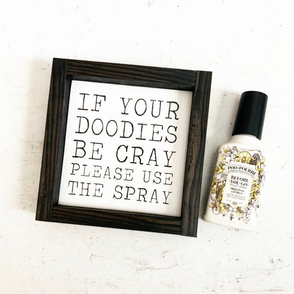Please Spray Bathroom Sign - Etsy