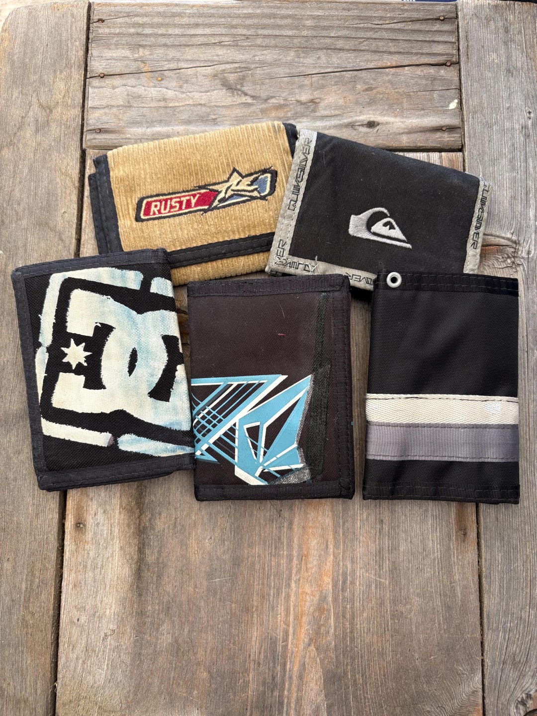 Vintage Y2K Surf Style Trifold Wallets | Quiksilver, DC Shoes, Rusty ...