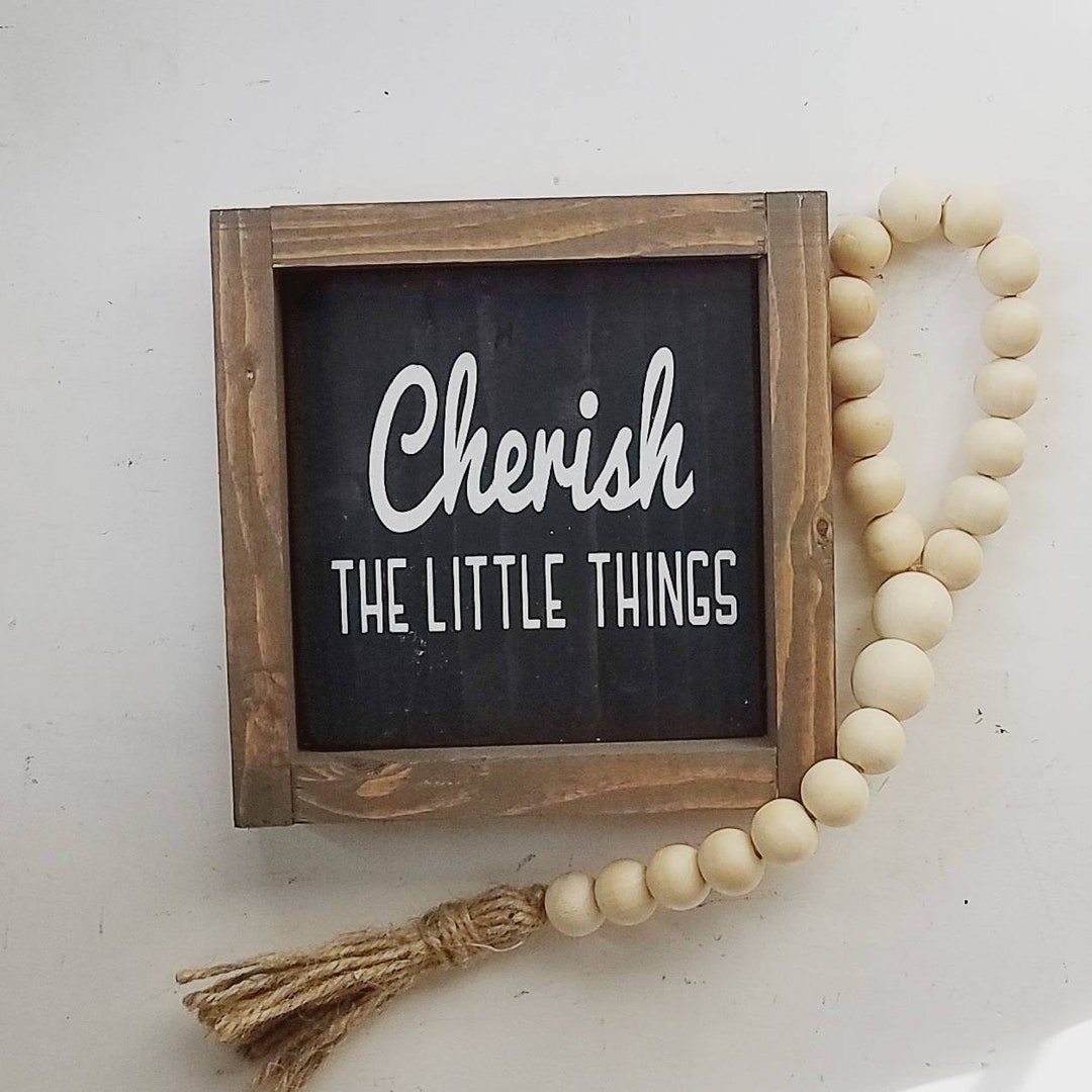 Cherish the Little Things Handmade Wood Sign Inspirational Quotes to ...