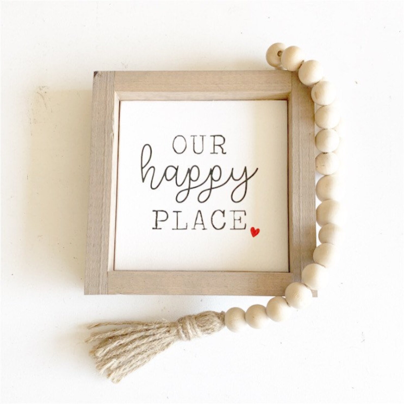 Our Happy Place / Handmade Wood Sign / Housewarming Gift / - Etsy