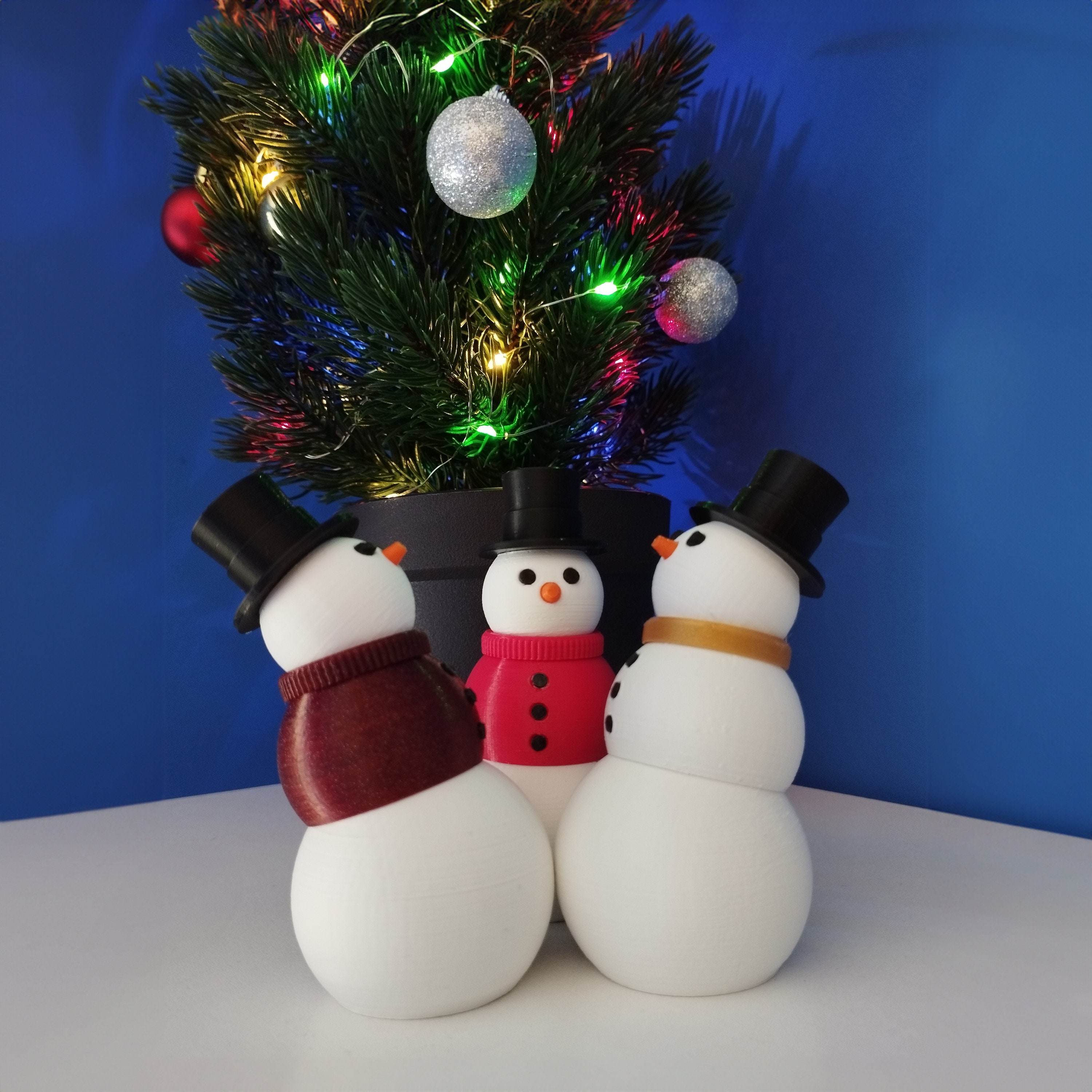 3D Printed Snowman Customizable 3d-printed Movable Snowmen Articulated ...