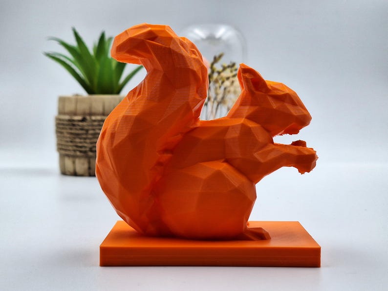 Adorable Squirrel-shaped Pen Holder | 3D Printed | Perfect Office Desk ...