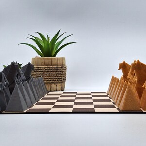 Origami Style 3D Chess Set - Etsy