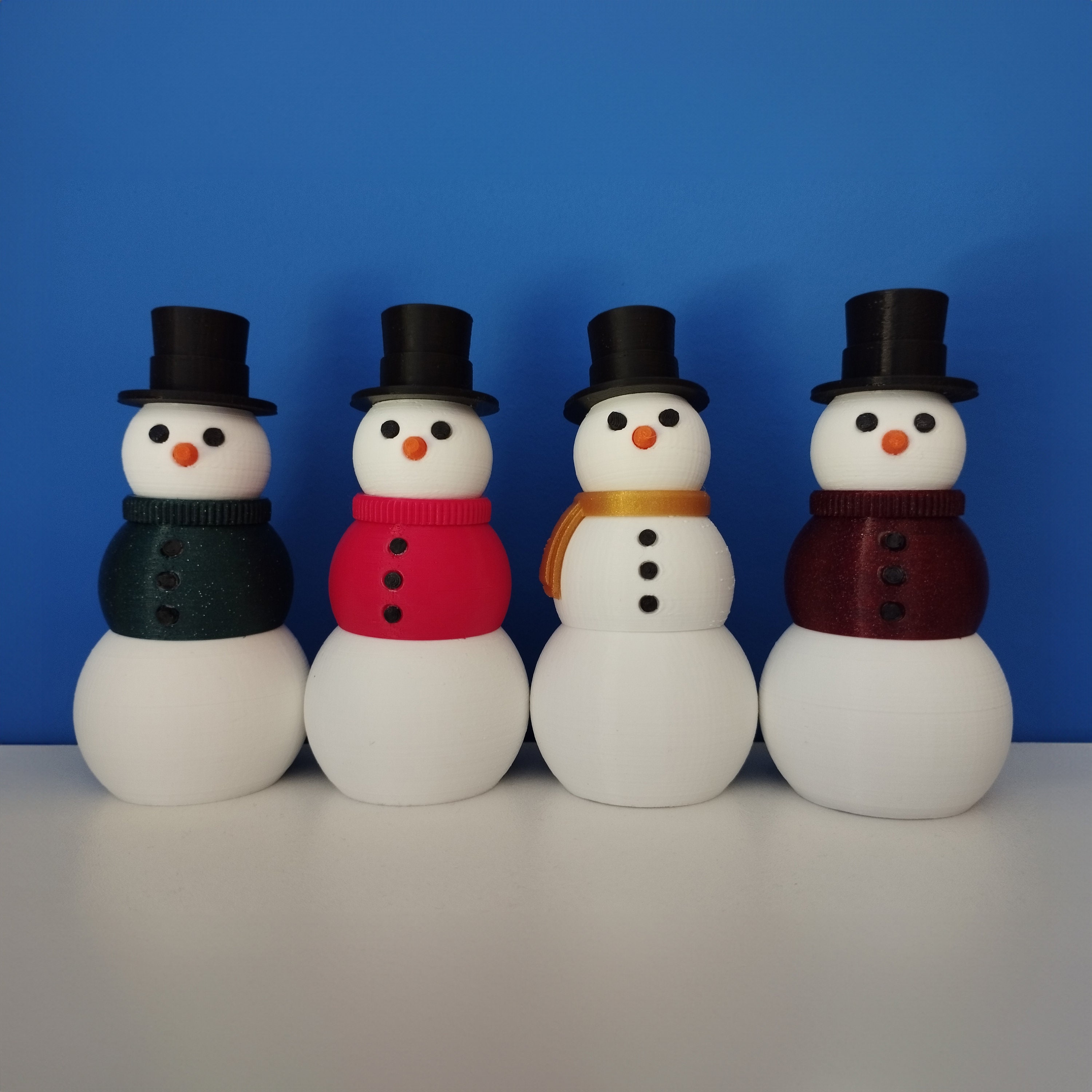 3D Printed Snowman Customizable 3d-printed Movable Snowmen Articulated ...