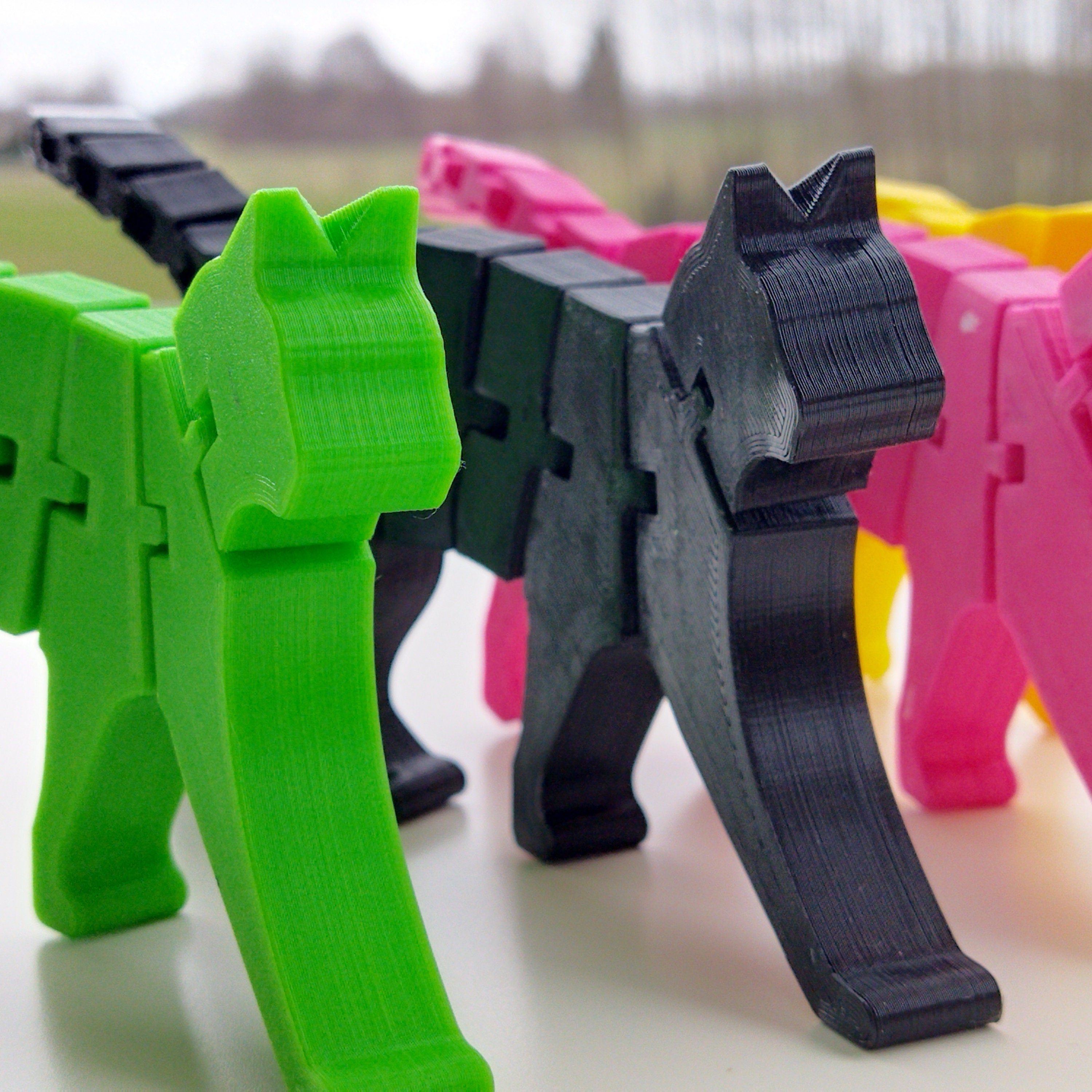 3D Printed Flexi Cat | PLA Figure - Etsy