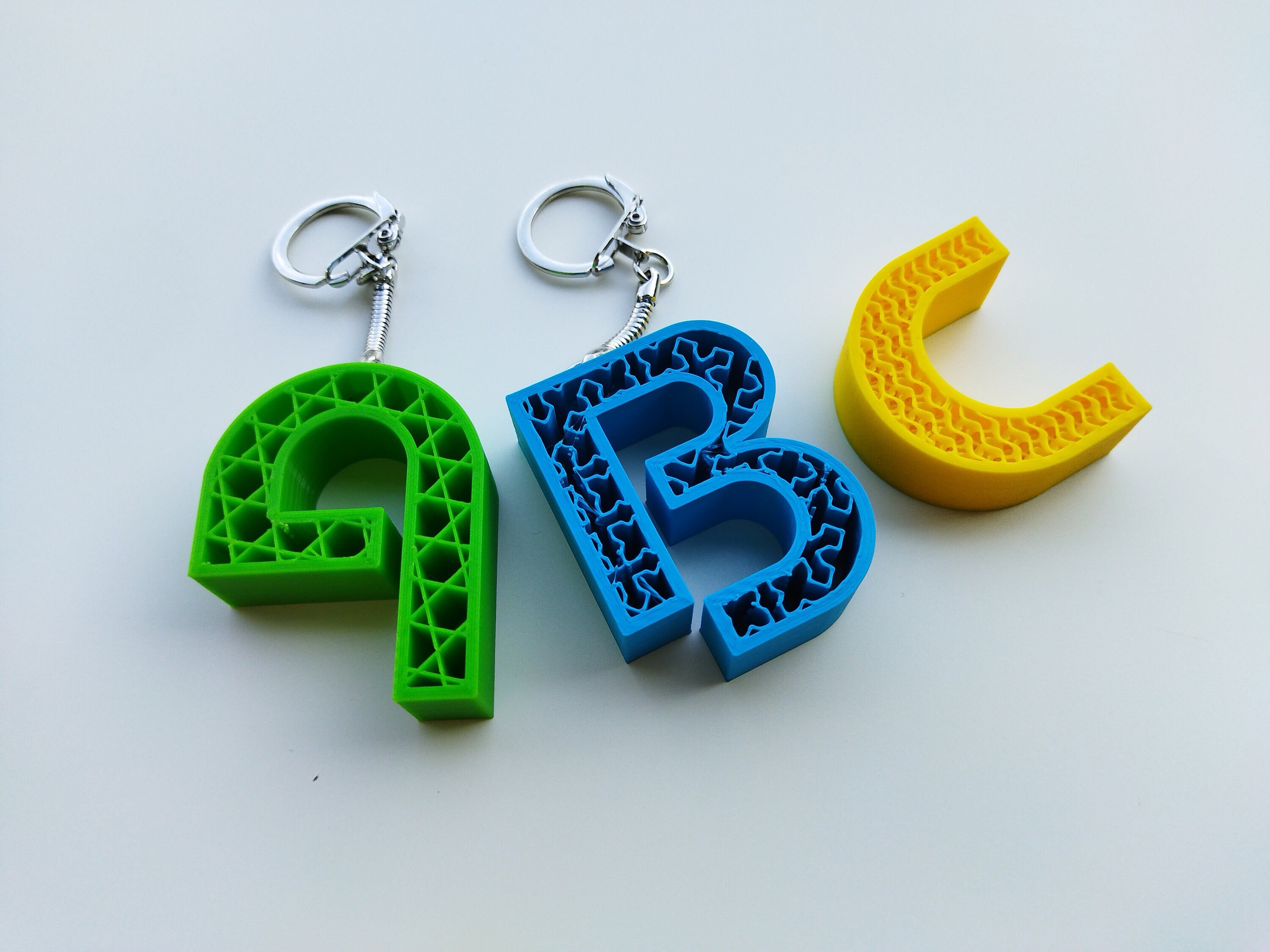 Letter Keychain Printed on a 3D Printer PLA Material - Etsy