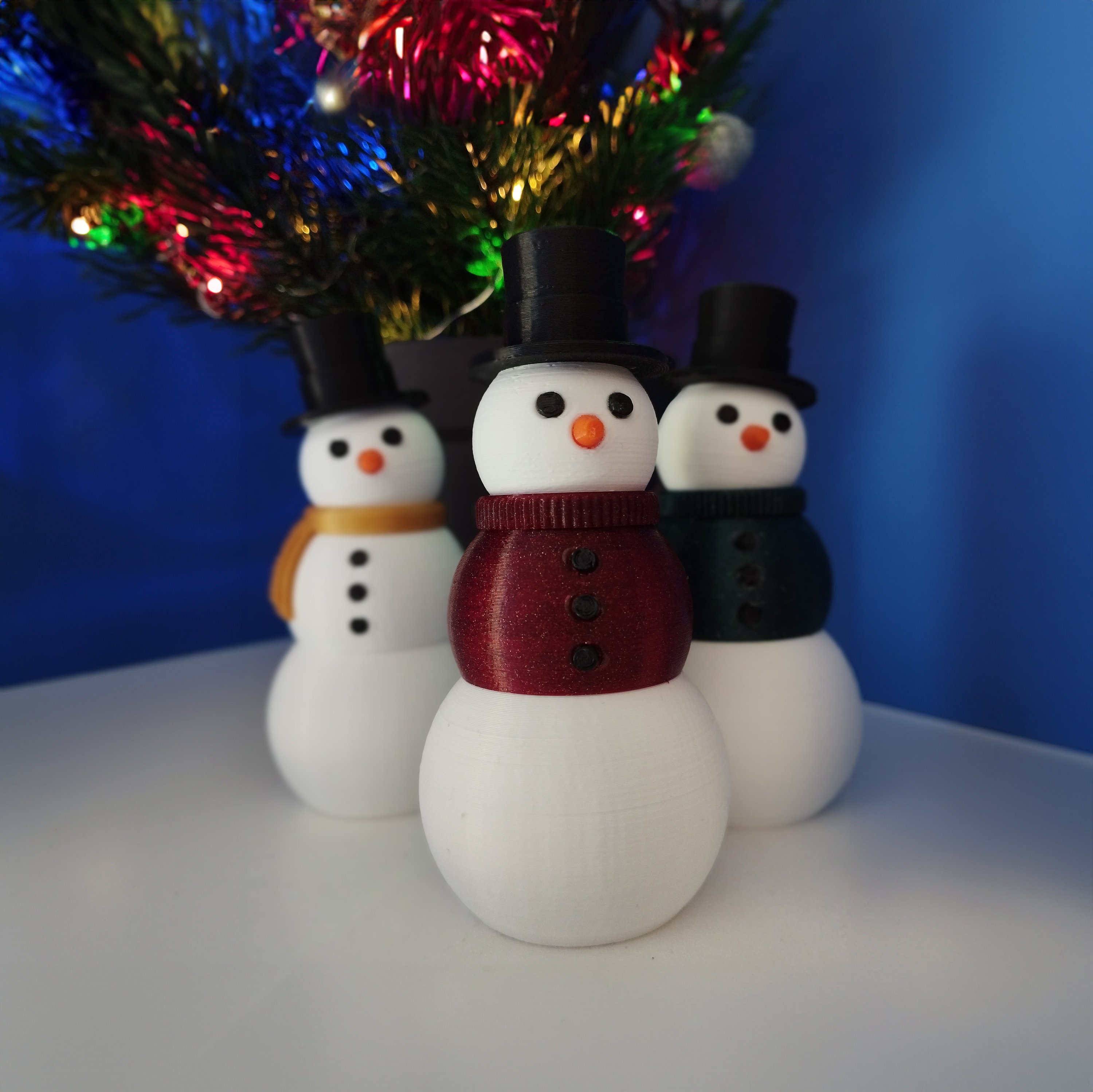3D Printed Snowman Customizable 3d-printed Movable Snowmen Articulated ...