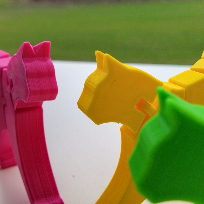 3D Printed Flexi Cat PLA Figure - Etsy