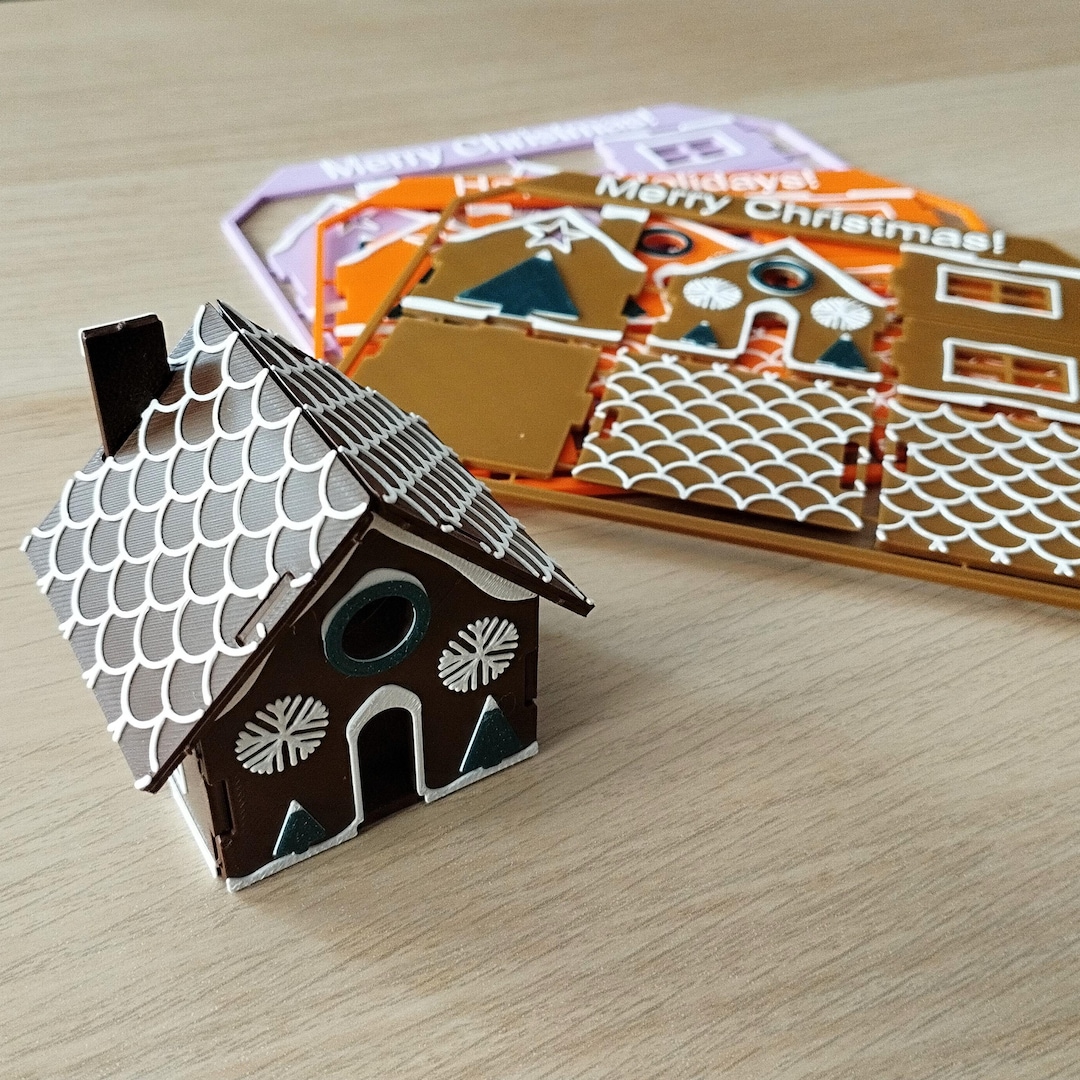 Gingerbread House for Self-assembly - 3D Printed From PLA - Etsy